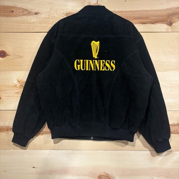 American Vintage | Jackets & Coats | Vintage Guinness Jacket Xxl Suede ...